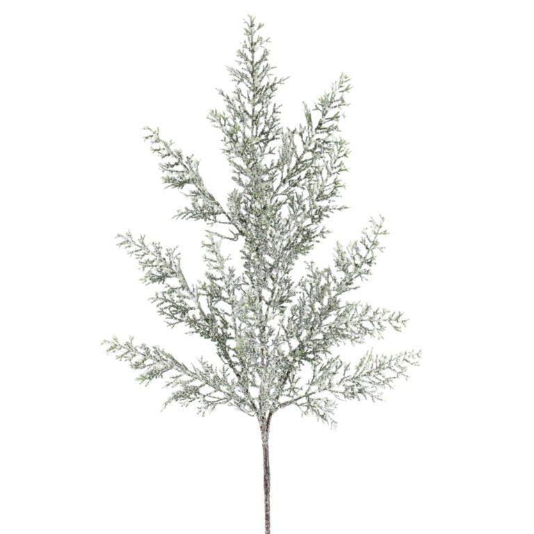 21" SILVER/ GREEN CEDAR BERRY SPRAY - Holiday Bliss