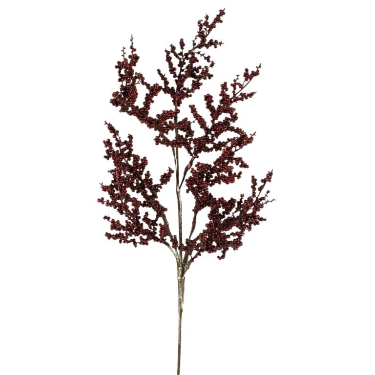 30" BURGUNDY METALLIC PEPPERBERRY SPRAY - Holiday Bliss