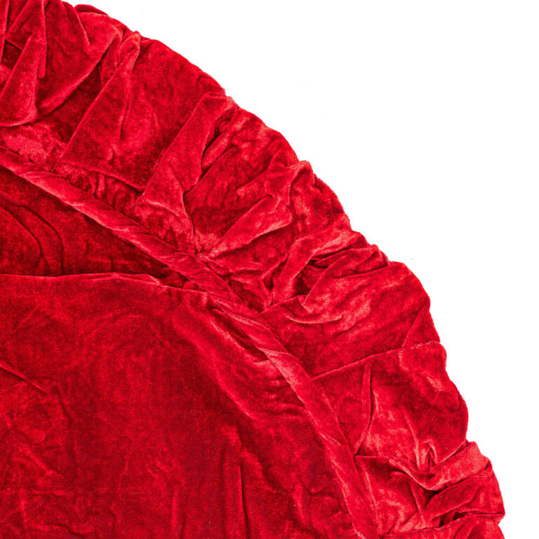 VICKERMAN PLUSH RED VELVET TREE SKIRT - Holiday Bliss